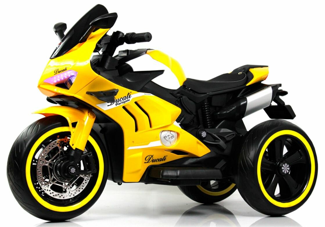 Детский электротрицикл RiverToys Ducati М777БХ Желтый