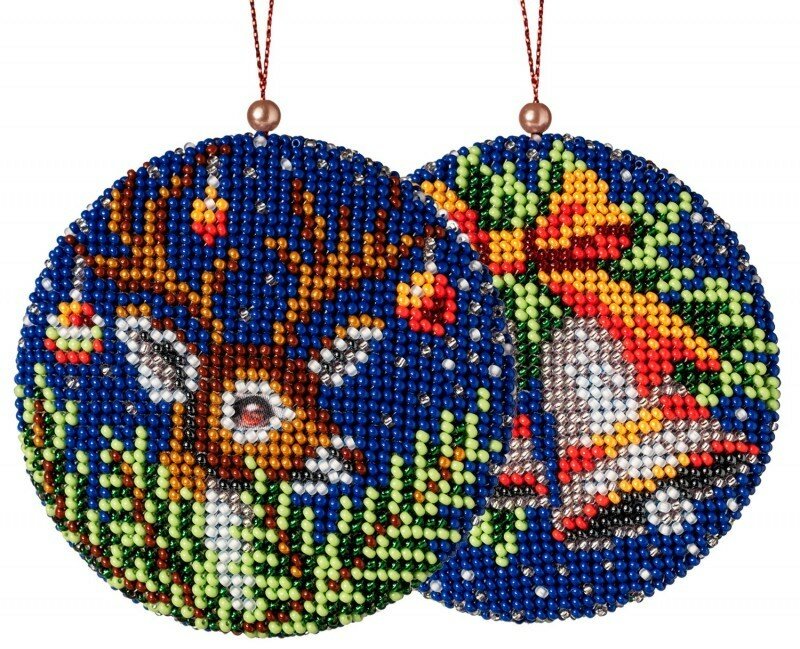 Набор для вышивания Радуга бисера #В-703 Талисман. Олень, Вышивка бисером, 8 см