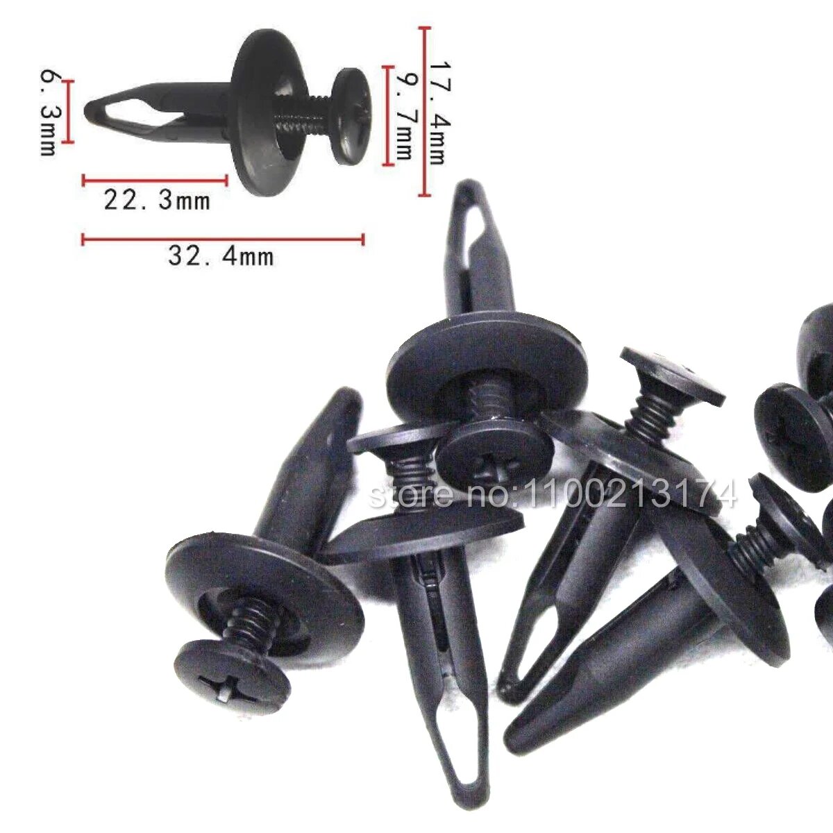 10/100x OEM крепежный зажим радиатора с заклепками фиксатор нажимного типа для Land Rover 20664092 RYQ500070 N804570S 15773445 20452072