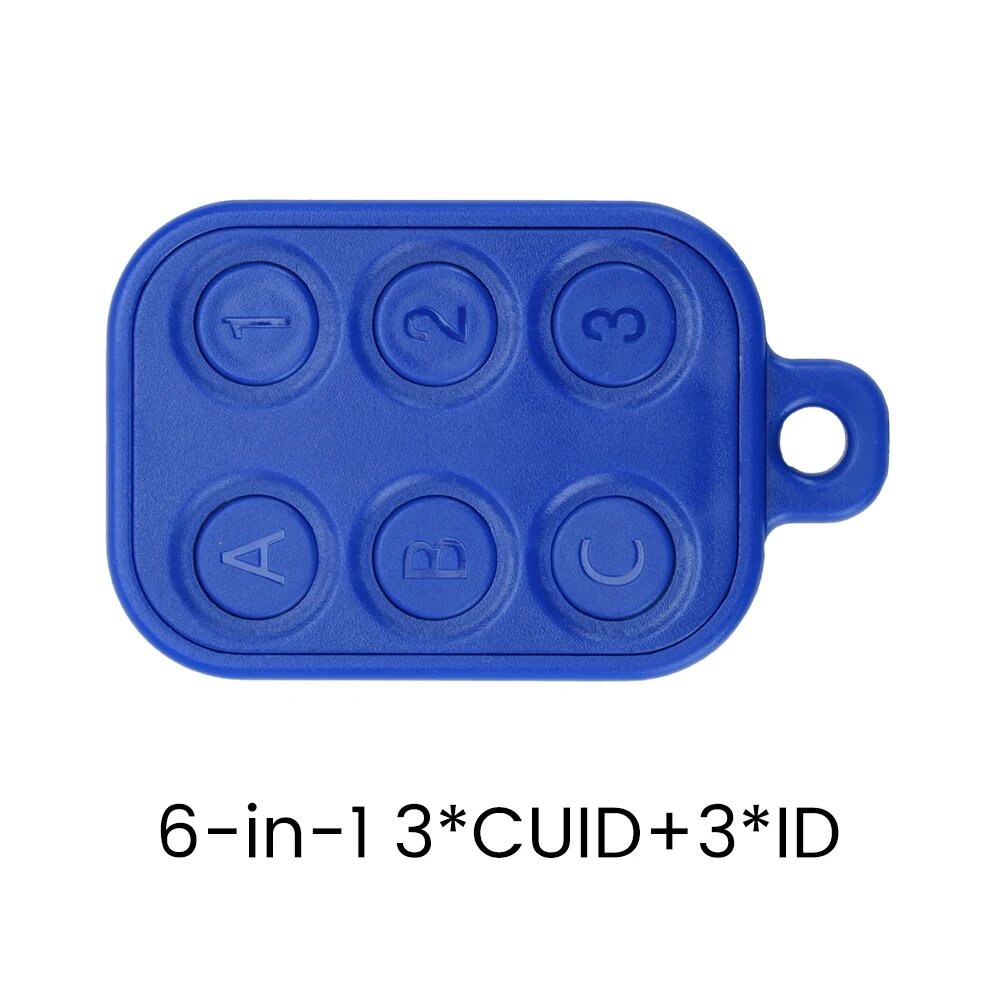 RFID-брелок 6-в-1 CUID with ID, синий