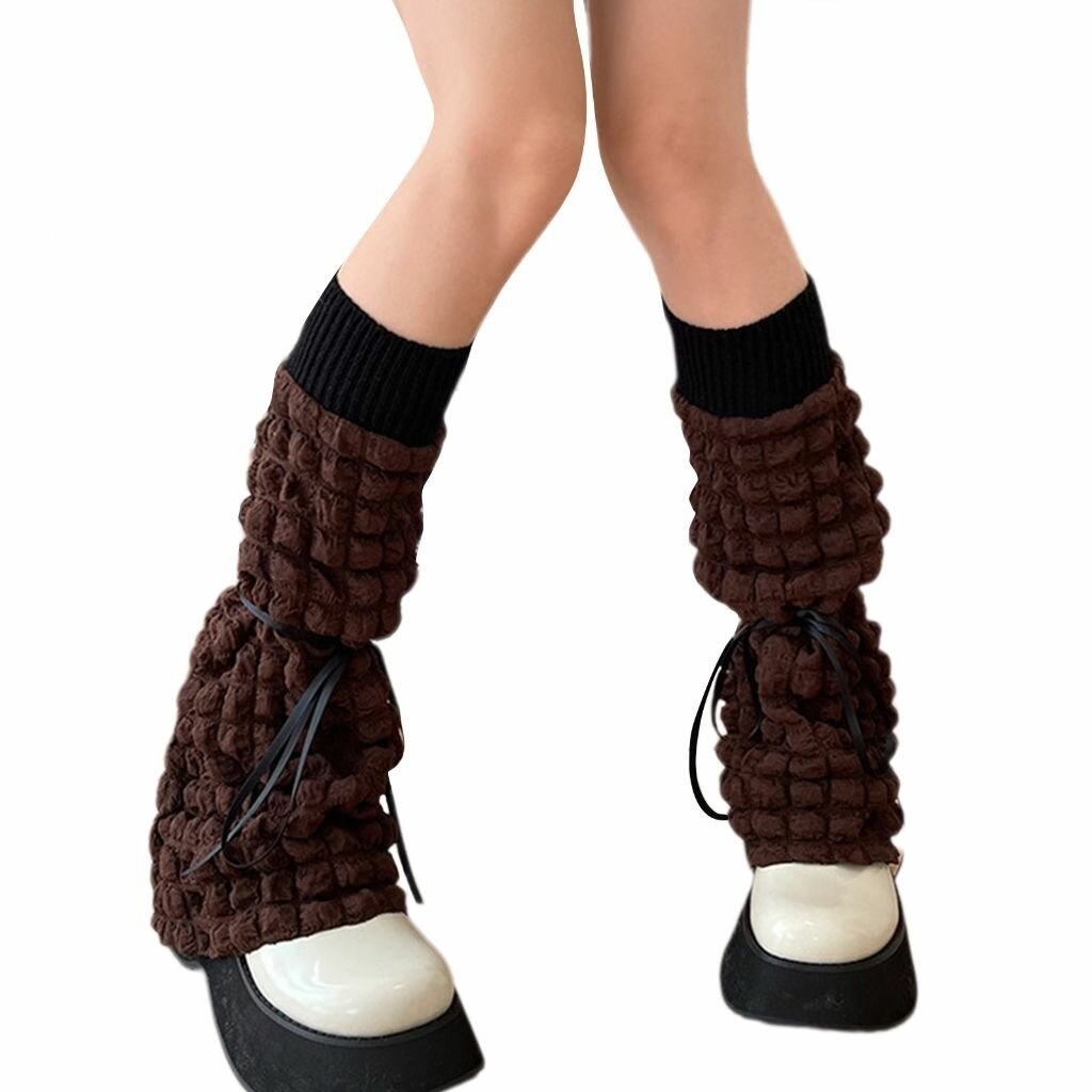 Женские милые гольфы на шнуровке с пышными гетрами для девочек в стиле Харадзюку 80-х годов, панк, элегантные чулки, готическая одежда