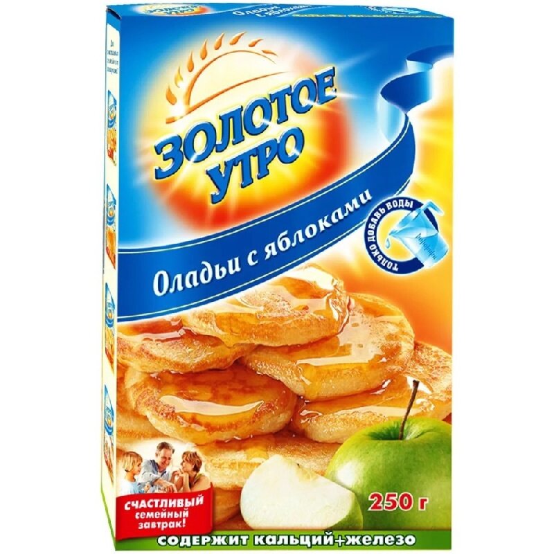 Смесь золотое утро Оладьи с яблоками /картон/ 250г