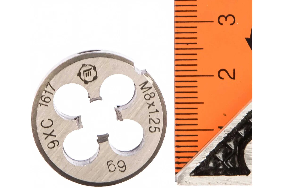 Туламаш Плашка М8x1.25 из стали 9ХС ТМ 57879, прецизионная резьбовая плашка