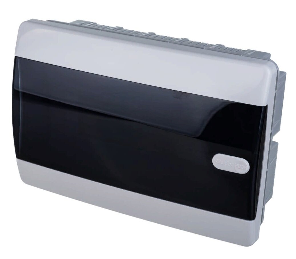 Коробка TEKFOR бокс встаиваемый с прозрачной дверью на 12 модулей TF5-KP12-V-12-41-K01-K03