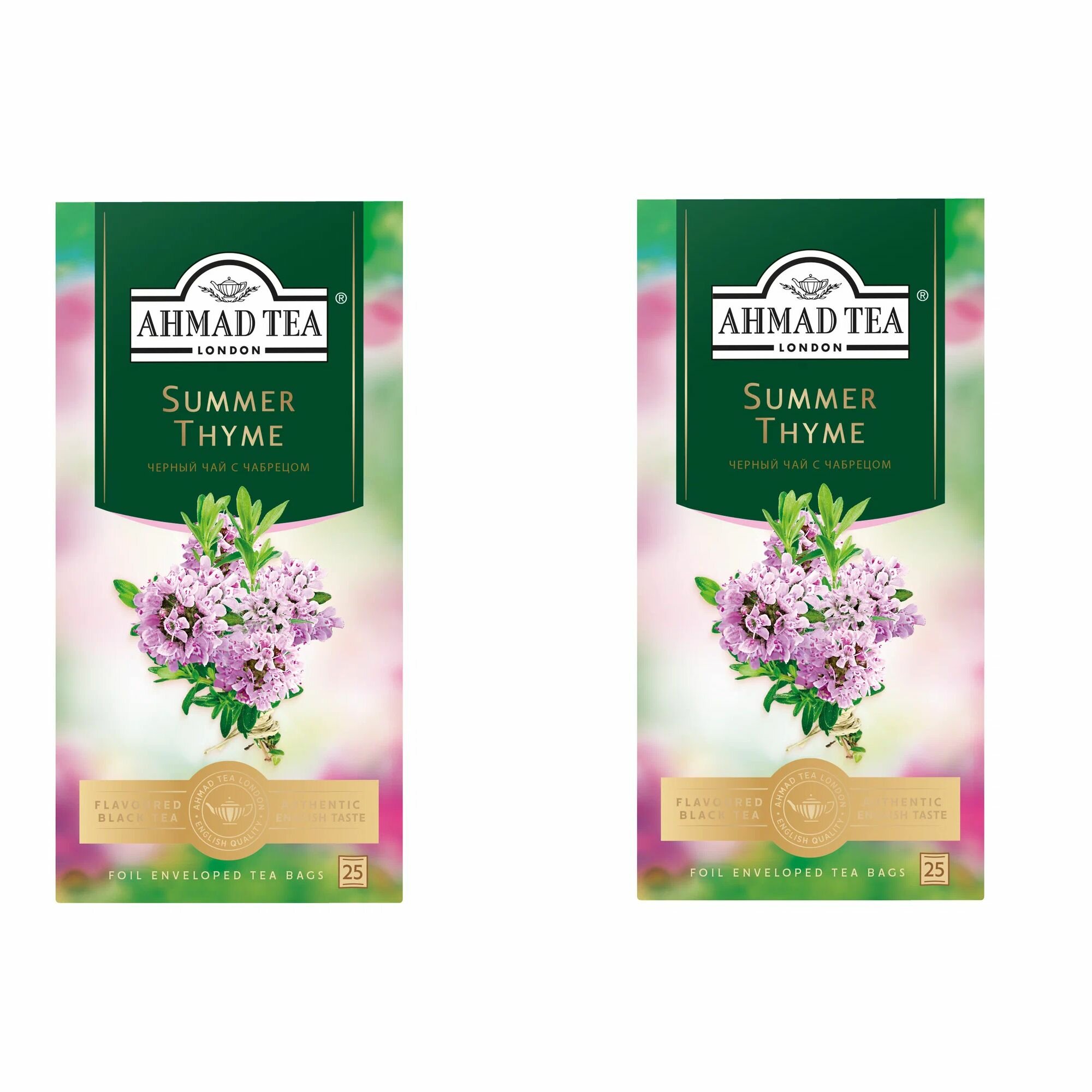 Ahmad Tea Чай в пакетиках, Летний Чабрец, 25 пакетиков/уп, 2 уп