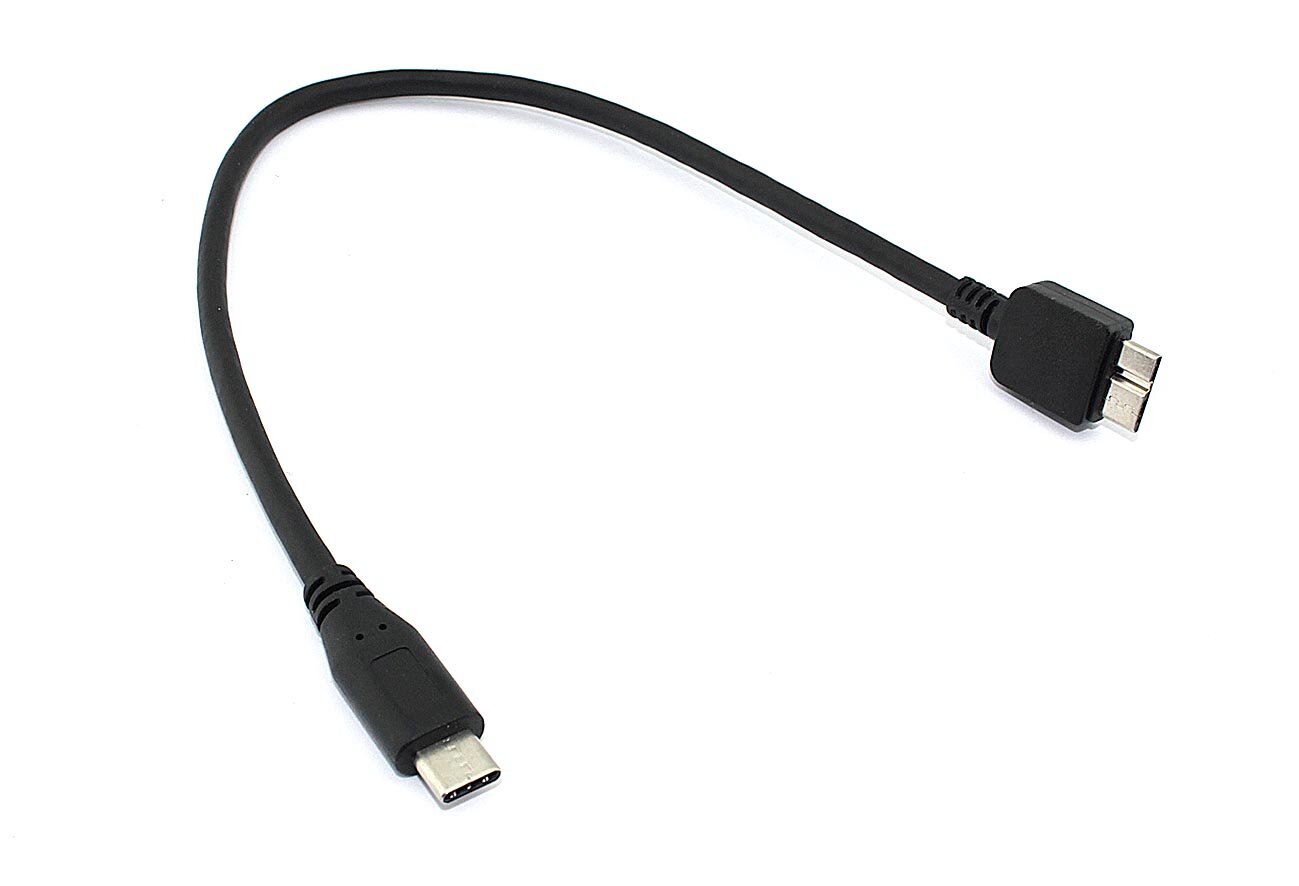 Кабель Type-C на Micro USB Type B кабель 25см черный