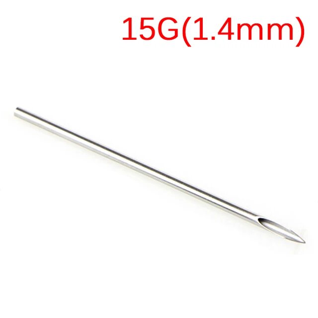 Стерильная игла для пирсинга 15G (1.4 мм)