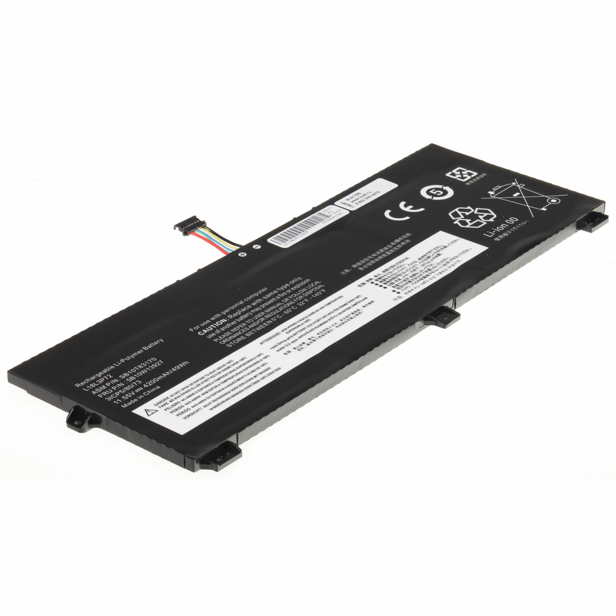 Аккумулятор iBatt 4200mAh для ноутбука Lenovo ThinkPad Yoga X390 (02DL021, L18L3P72)