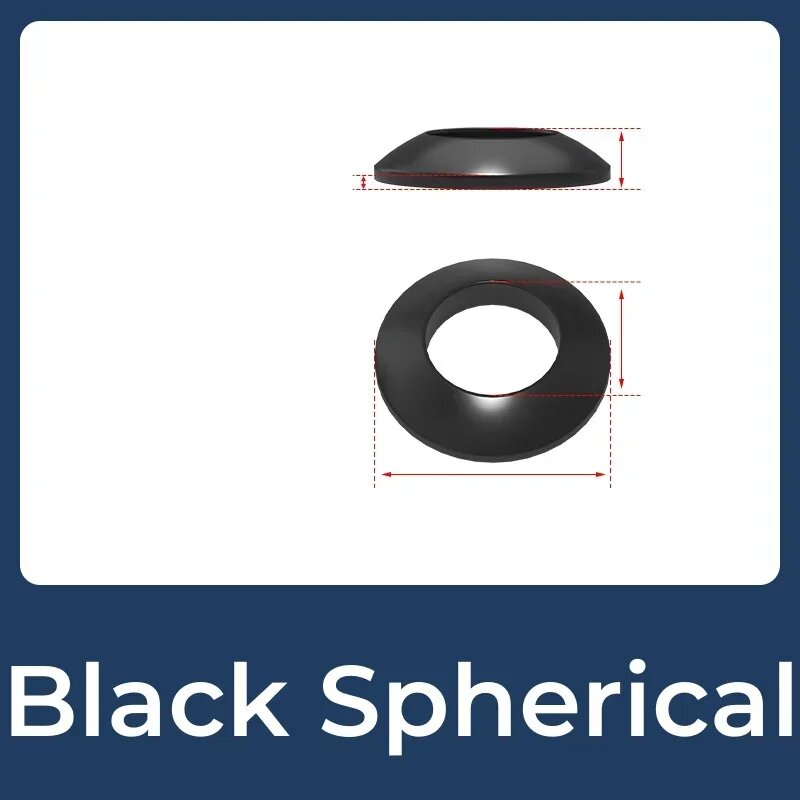 Сферические конические шайбы GB849/GB850 M6~M48 Black Spherical, M6-5pcs