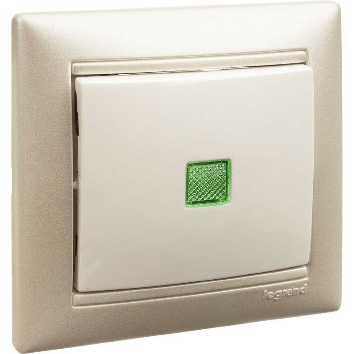 Выключатели, переключатели, диммеры Legrand Выключатель 1-кл. СП Valena 10А IP31 250В с зел. индикацией механизм бел. Leg