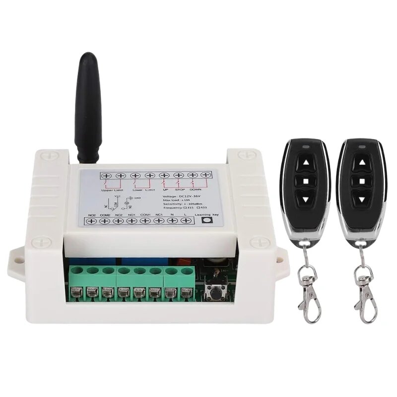 Релейный переключатель дистанционного управления, беспроводной радиочастотный пульт дистанционного управления постоянного тока 12–36 В, 433 МГц, 4-канальный релейный модуль для промышленного управления