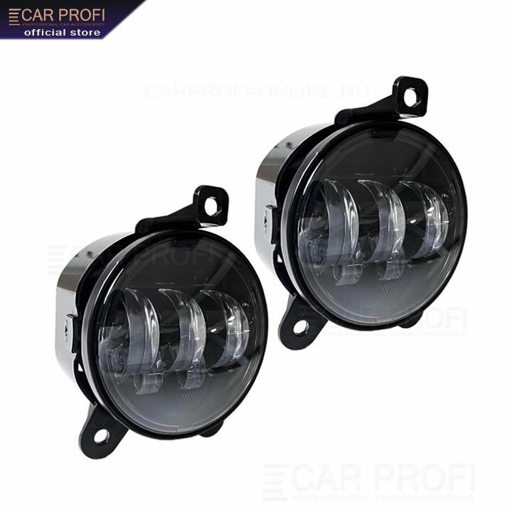 Светодиодные модули CarProfi ПТФ 3,5", 3ТК, 50W CREE, Flat Line series, ровная СТГ 6600Lm (к-т 2шт)