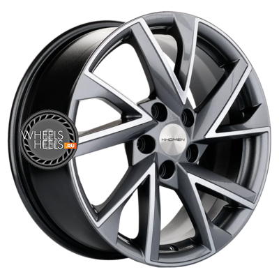 Диск автомобильный литой Khomen Wheels KHW1714 (Evolute i-Joy) 17x7 5x110 et40 dia67.1 Gray-FP
