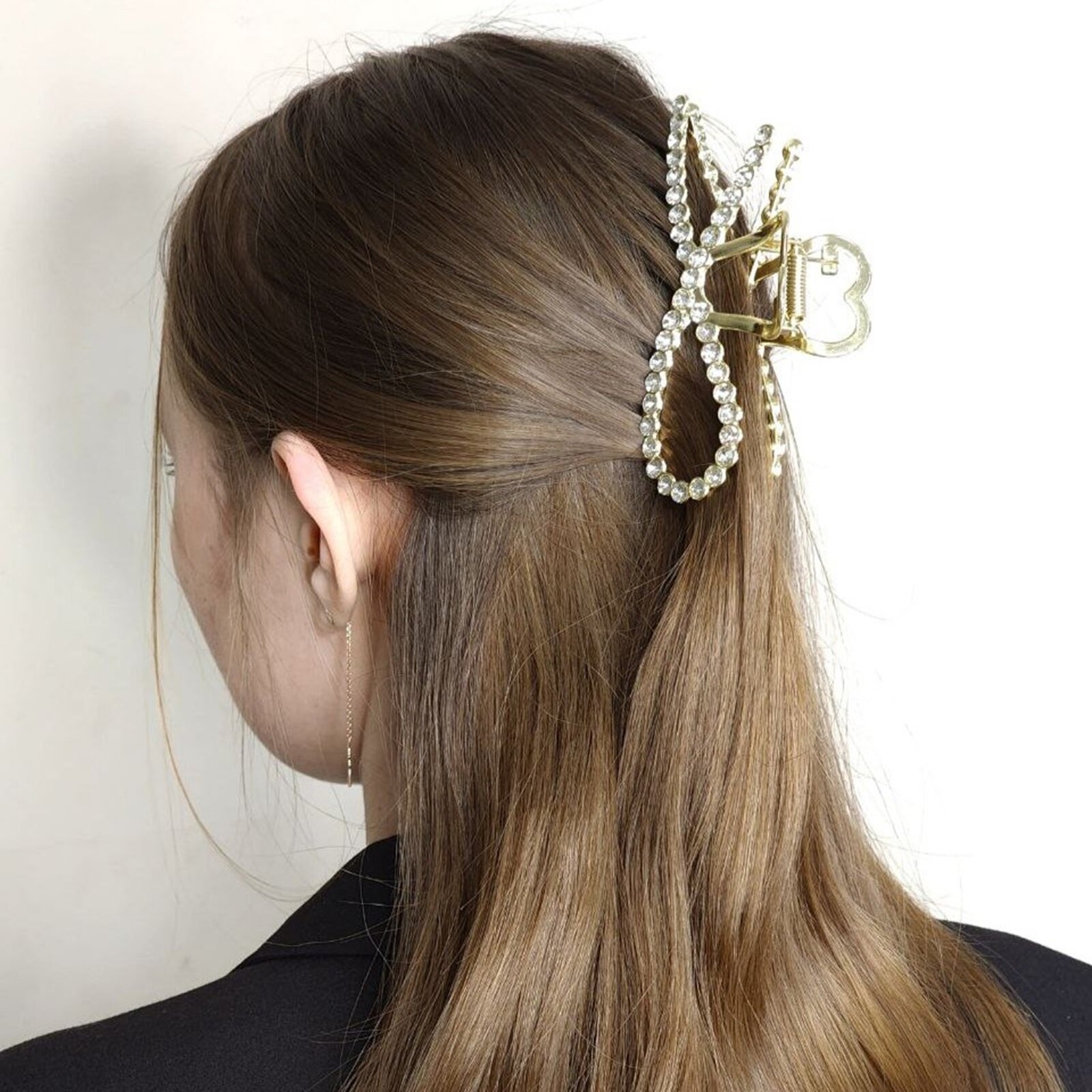 Крабик Заколка для волос Зажим со стразами