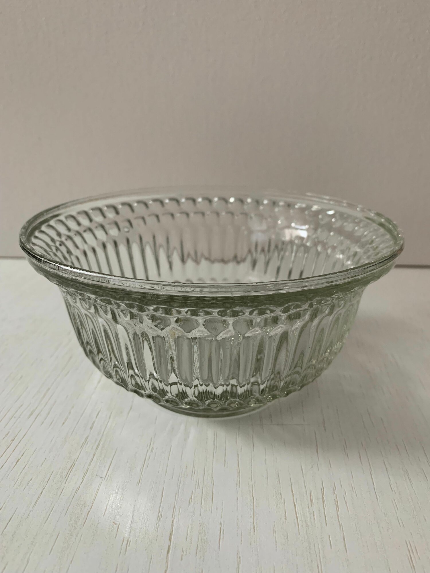 Хрусталь СССР. Конфетница винтажная с декором в виде полос, стекло, Уршельский стеклозавод имени 10-й годовщины Октября, 1978 г.