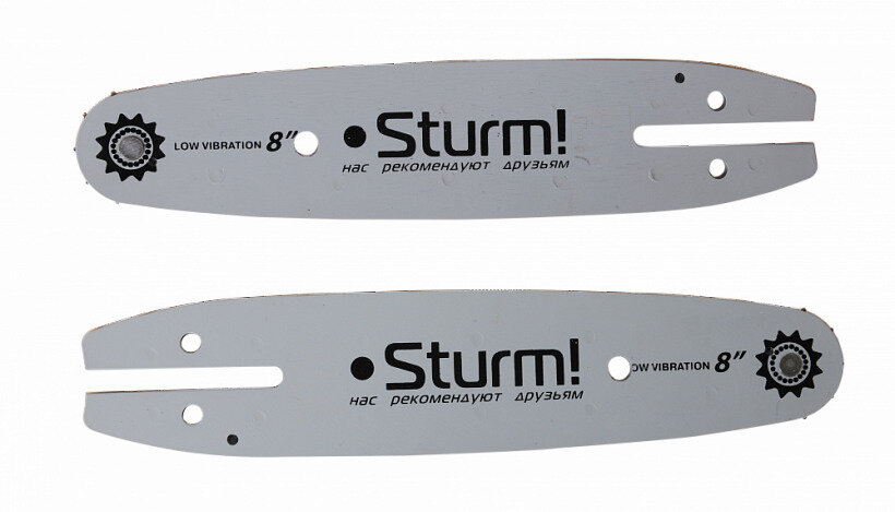 Шина STURM 8" SB085050 (0,50", 1,3мм) Длина шины - 8" / 20 см Количество звеньев - 48 Толщина звеньев - 1,3 мм