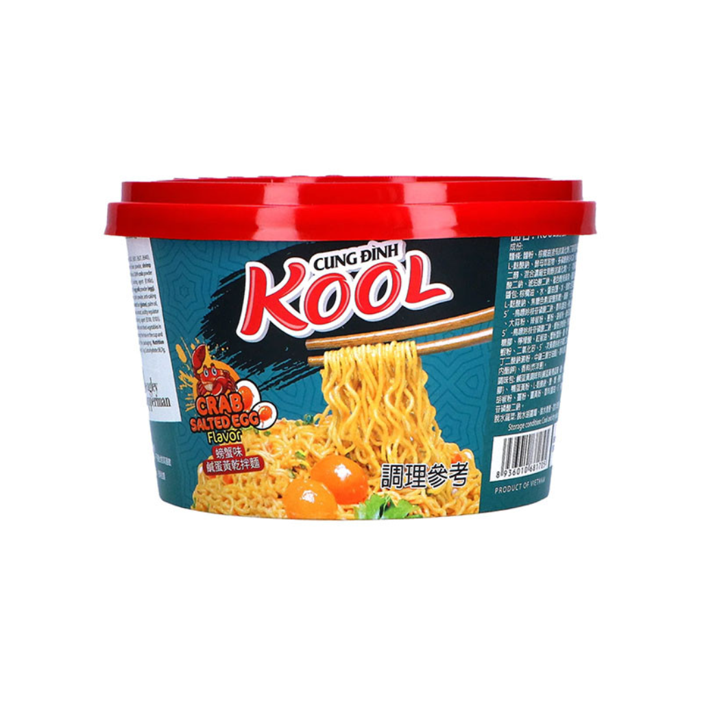 Лапша быстрого приготовления Kool со вкусом соленого яйца с крабом 92 г, Вьетнам