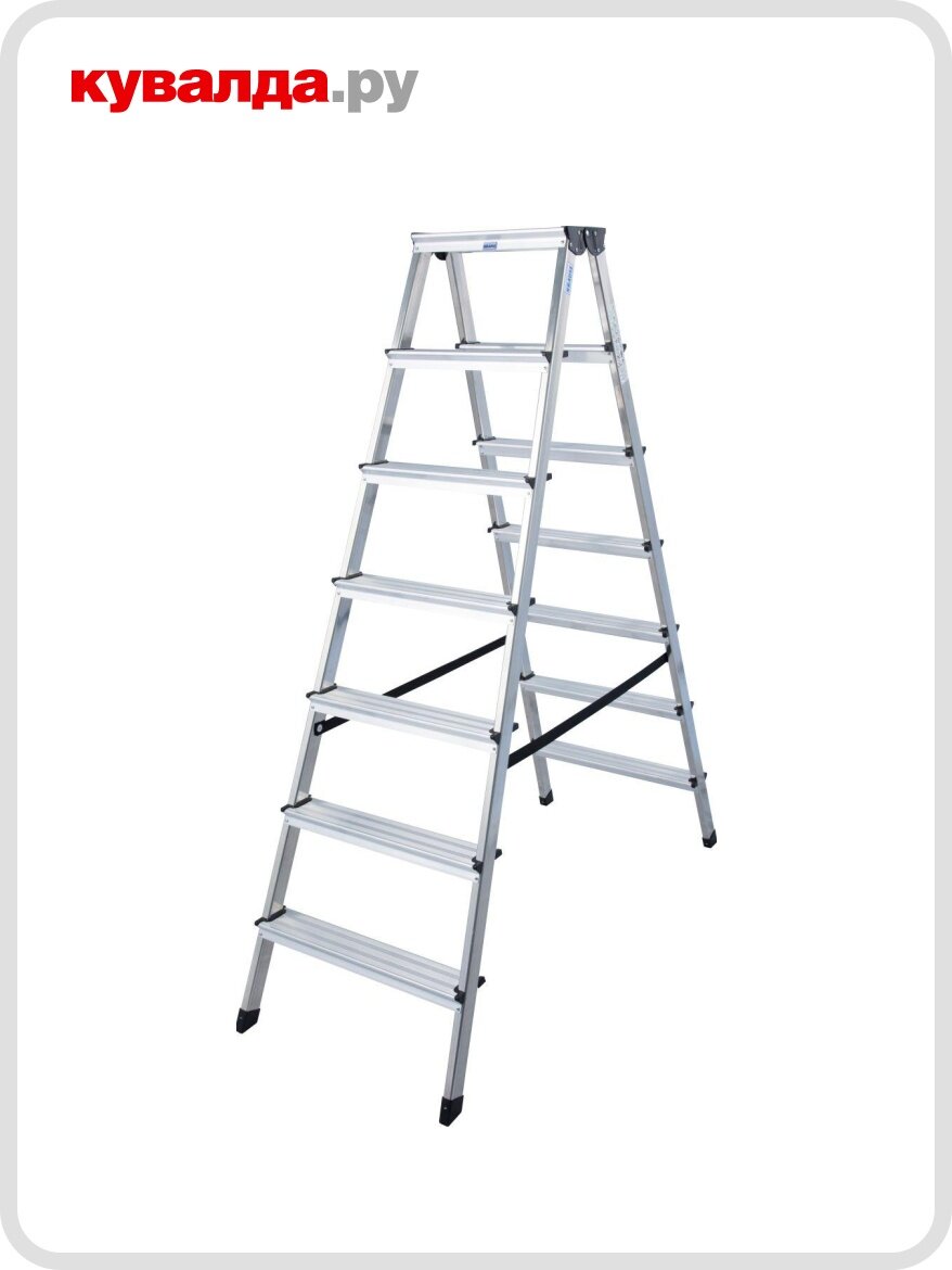 Стремянка алюминиевая KRAUSE MONTO DOPPLO 7 ступеней двухсторонняя