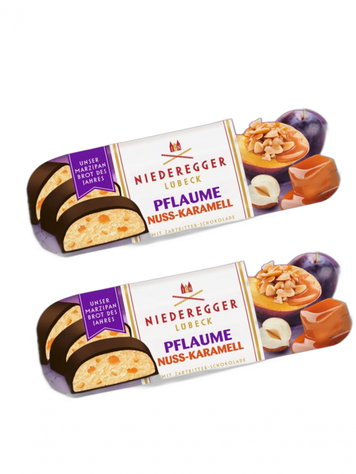 Niederegger Батончик Шоколадный Слива Фундук Карамель 125 г (2штуки)