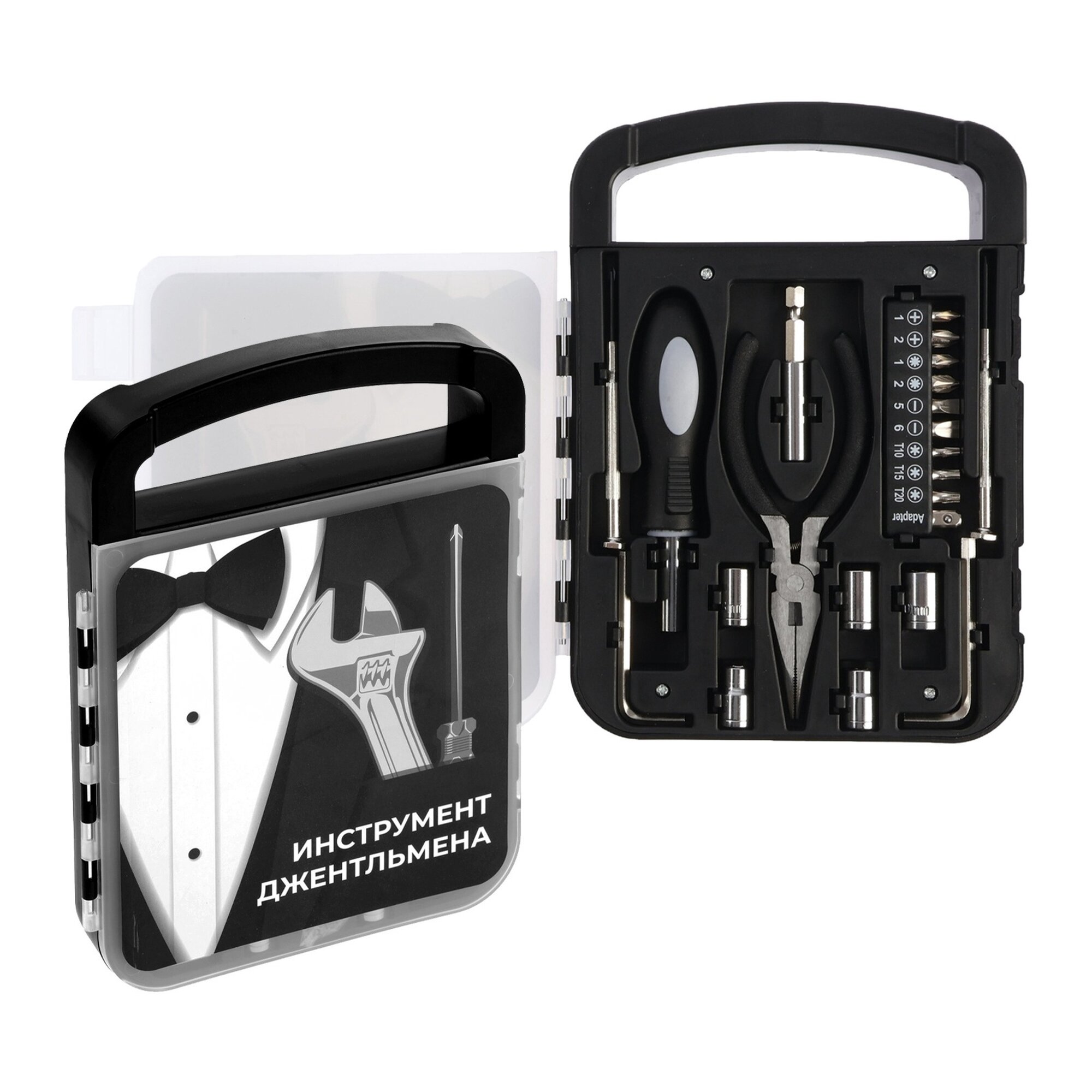 Набор инструментов тундра, подарочный пластиковый кейс, 22 предмета