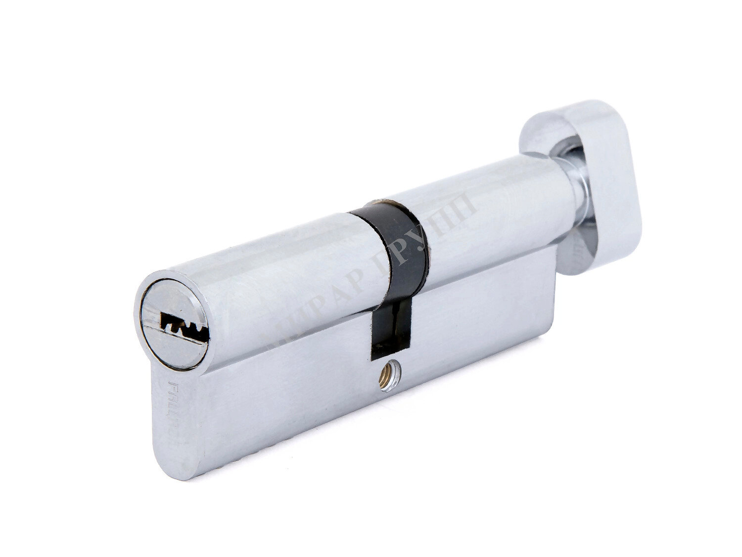 Цилиндровый механизм (личинка для корпусов замков, входных и межкомнатных) Palladium (Китай) ключ-вертушка серии ZN хром 45/45