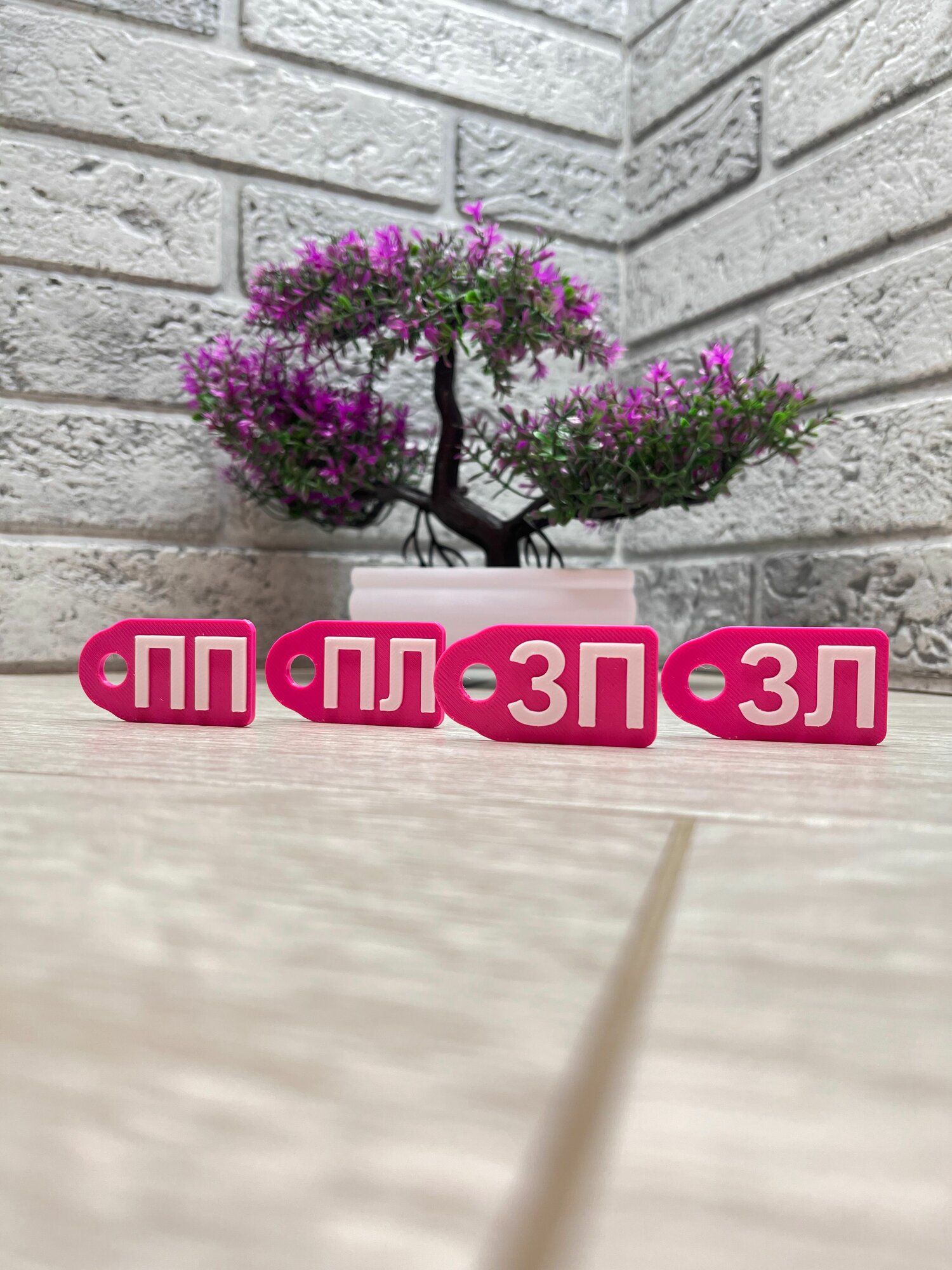 Комплект бирок для летнего/зимнего хранения колес маркировка колес Розовый