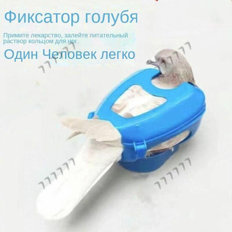 Удобный фиксатор для голубей с кольцом на ногу позволяет легко давать лекарства одному человеку