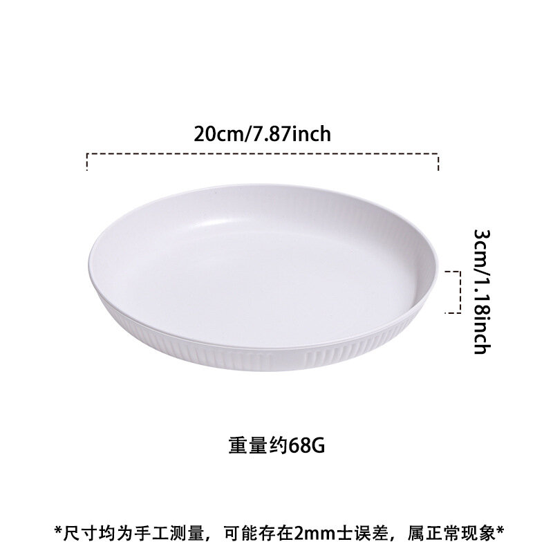 Тарелка из пшеничной соломы Amazon TK, тарелка для отеля, тарелка для фруктов, домашняя тарелка для салата в скандинавском стиле, пластиковая тарелка из PP