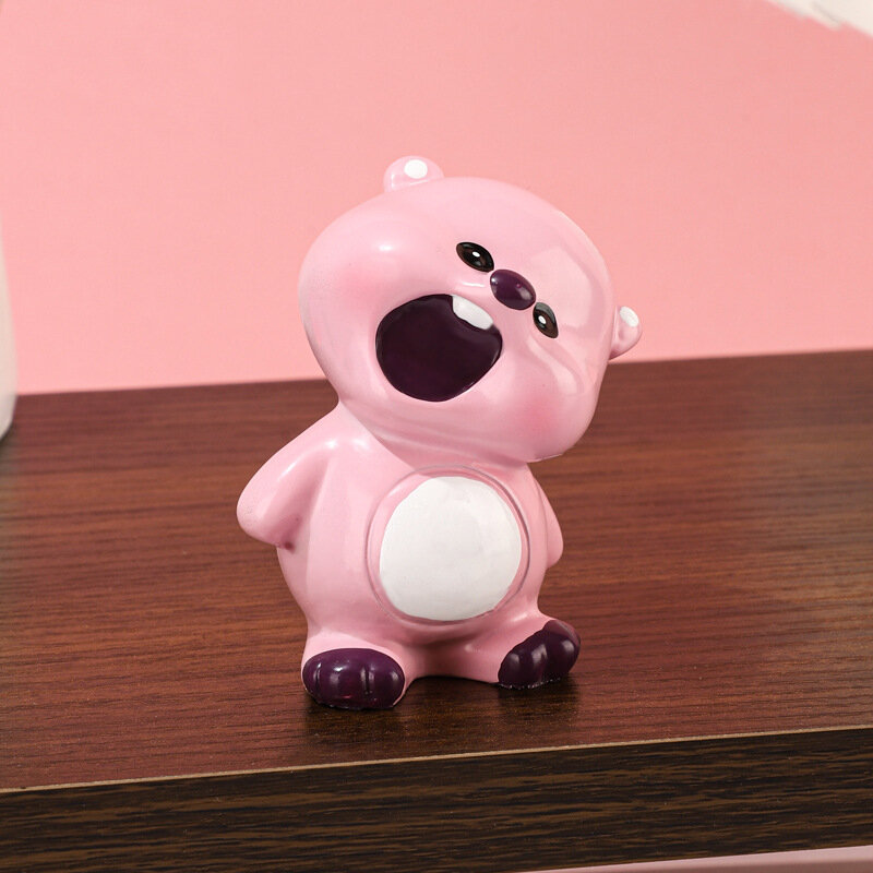 Милый мультяшный петля домашний декор, 3D фигурка бобра из смолы, ручная игрушка, модный подарок для лучших друзей