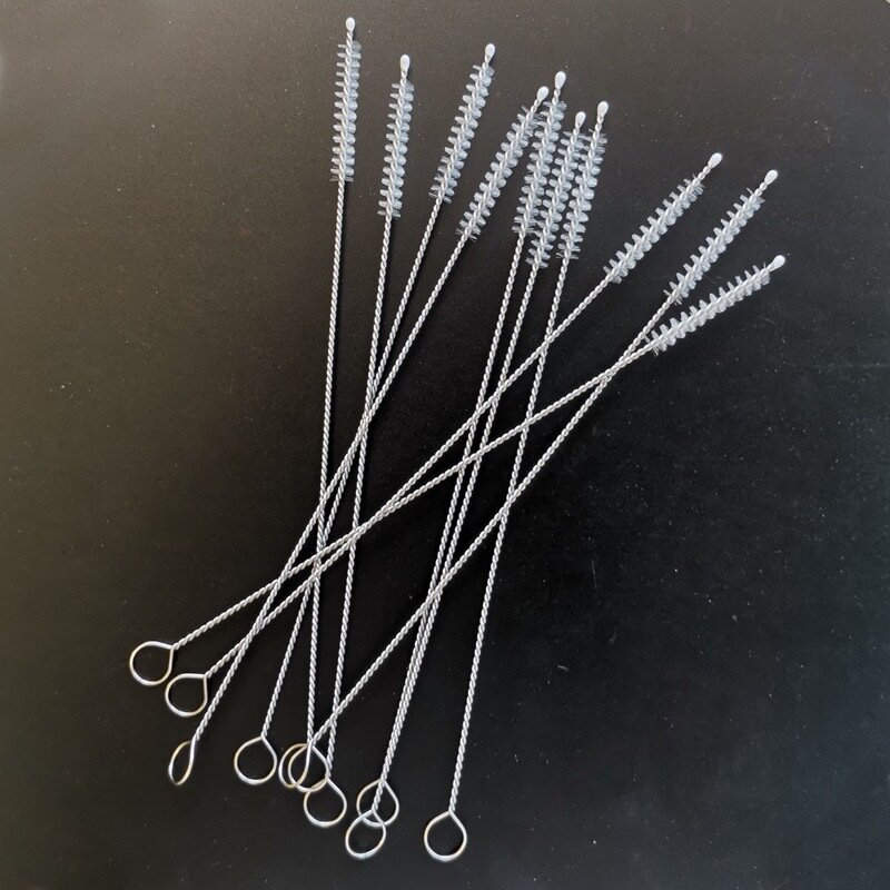 Щетка для чистки соломинок из нержавеющей стали, инструмент для чистки детских бутылочек, сосок, пробирок, чашек, спиральная головка, стальная проволока
