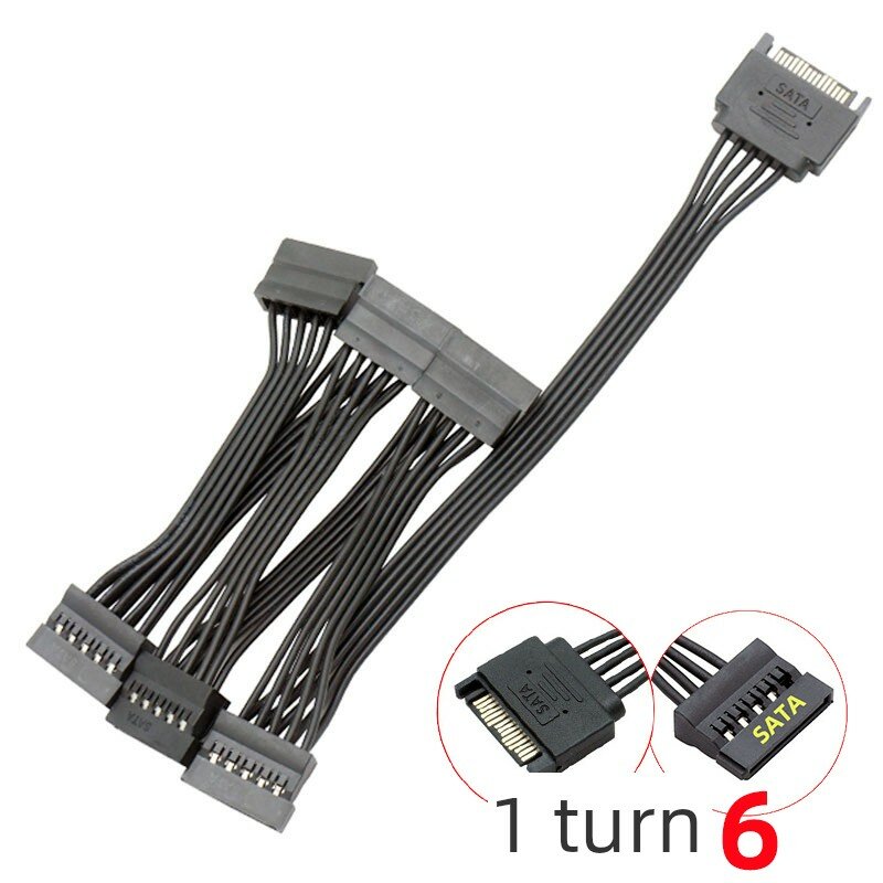 Кабель-разветвитель SATA-SATA с 4-контактным разъемом для настольного компьютера, с несколькими интерфейсами для