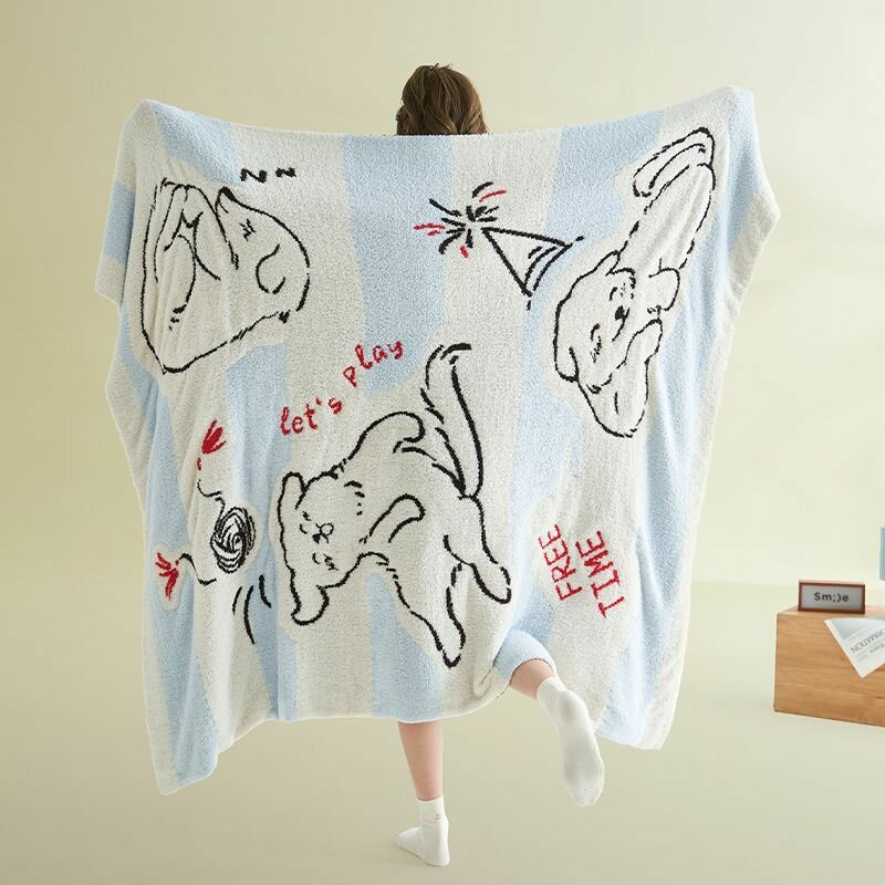 Полотно из полушелка Iris Pie, офисное одеяло для сна, плед для дивана, одеяло класса А для кондиционера, обеденный перерыв, утолщенное на все четыре сезона
