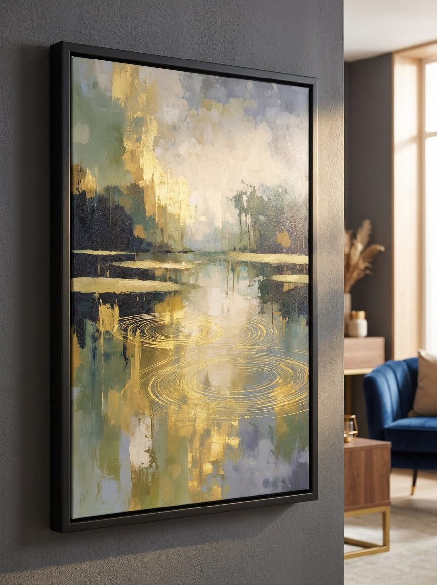 Картина в тёмной раме Postermarket "Абстракция" на холсте в раме, 50x70 см