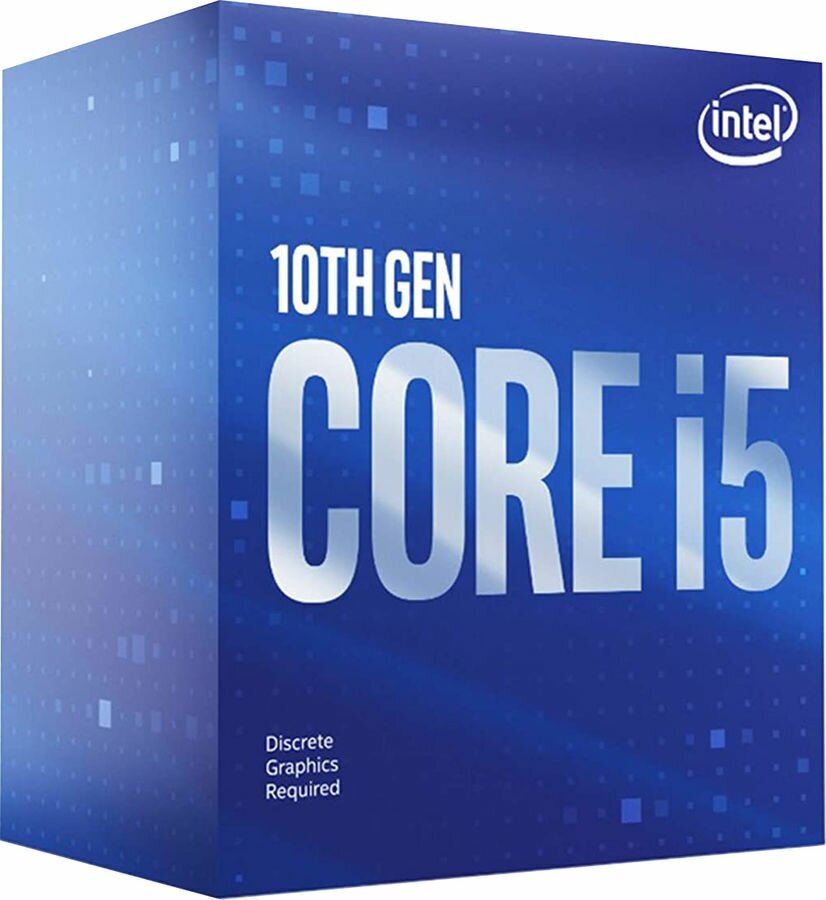 Процессор Intel Core i5-10400F BOX, 6 ядер, 12 потоков, 2900-4300 МГц, 14нм, LGA1200 без видеоядра