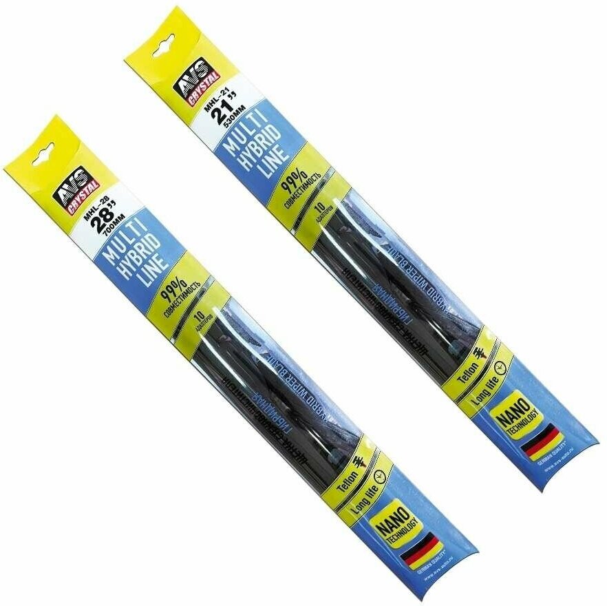 Дворники (щетки стеклоочистителя) гибридные AVS 700-530 мм комплект 2 шт.