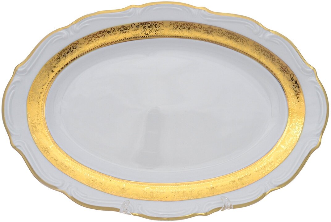 Блюдо овальное Repast Матовая полоса Мария-тереза 33 см 1шт