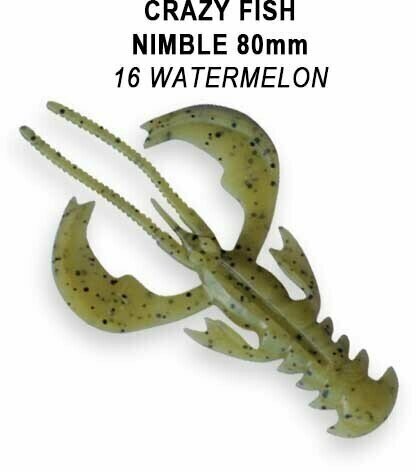Силиконовые приманки Crazy Fish Nimble 3.2" 72-80-16-6-F кальмар, плавающие