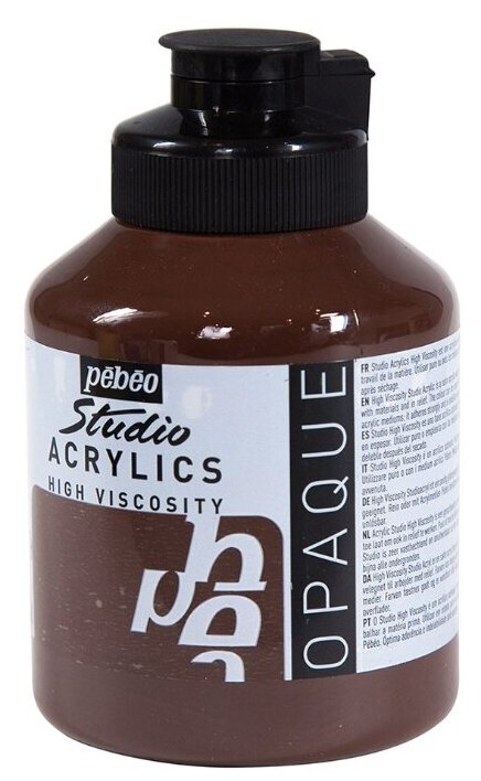 Краски акриловые PEBEO Studio Acrylics 500 мл 171029 умбра жженая