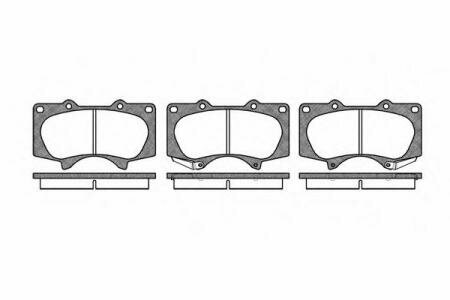 Колодки тормозные дисковые /комплект 4 шт/ TOYOTA REMSA 098800