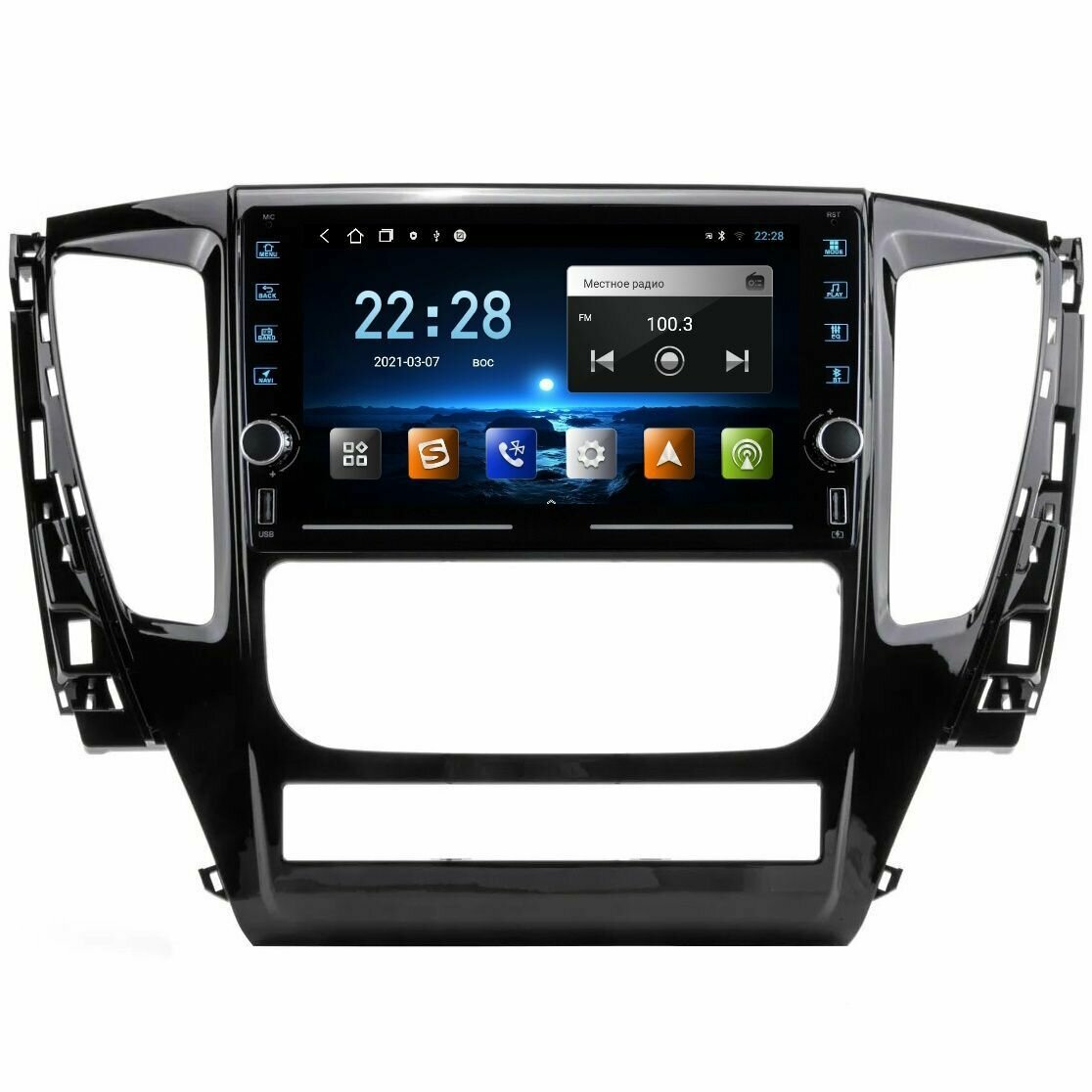 Магнитола R320 Mitsubishi Pajero Sport 3 2015-2021, L200 V 2014-2020 - Android 12 - IPS экран