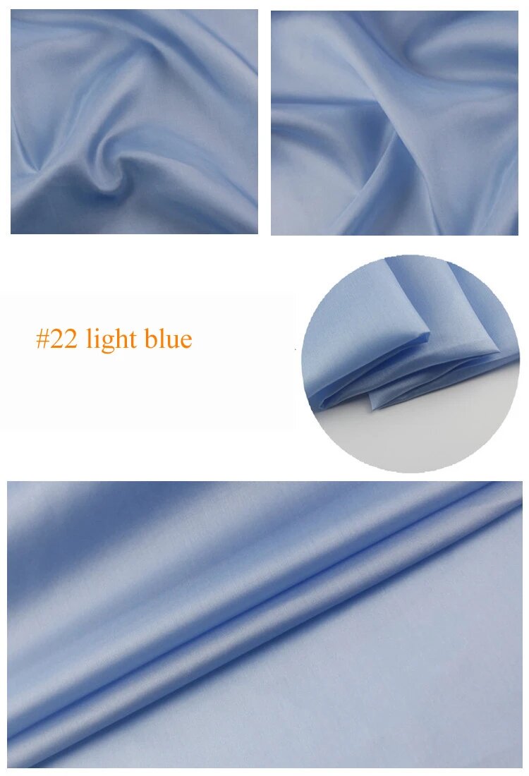 Шелковая ткань Хабутай FABRIC SHIPPER 1 метр Голубой, 1Meter X 1.14Meter, 22 light blue