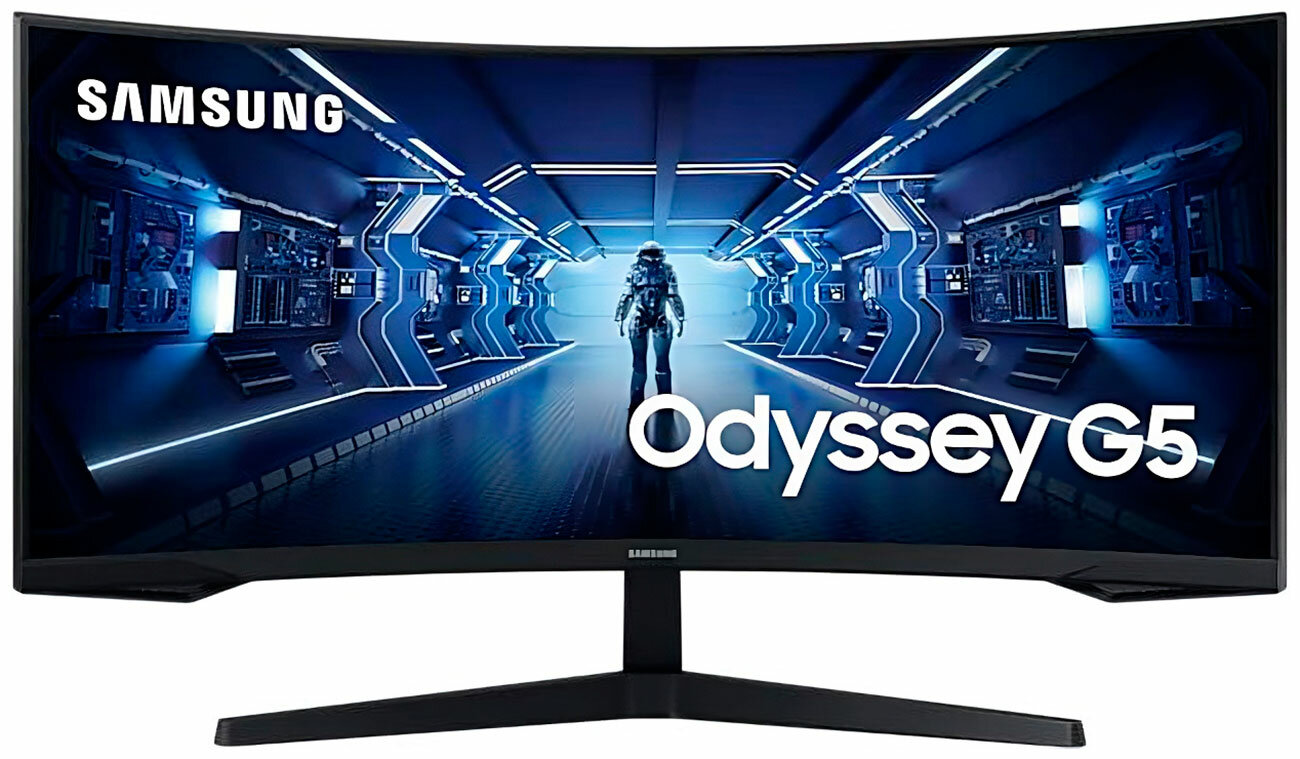 ЖК монитор Samsung 34 C34G55TWWI, 3440x1440, VA, 165Hz, HDMI+DP, curved, black