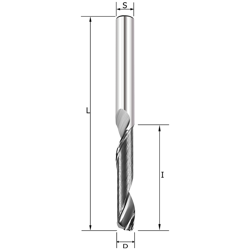 Фреза спиральная по алюминию Z1 D=6x22x50 S=6 Tideway LC20306300