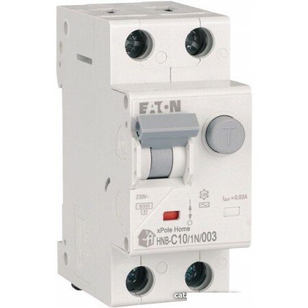 Дифференциальный автомат Eaton HNB-C101N003 1P+N 10А С 6кА 30мА АС 2М 195125