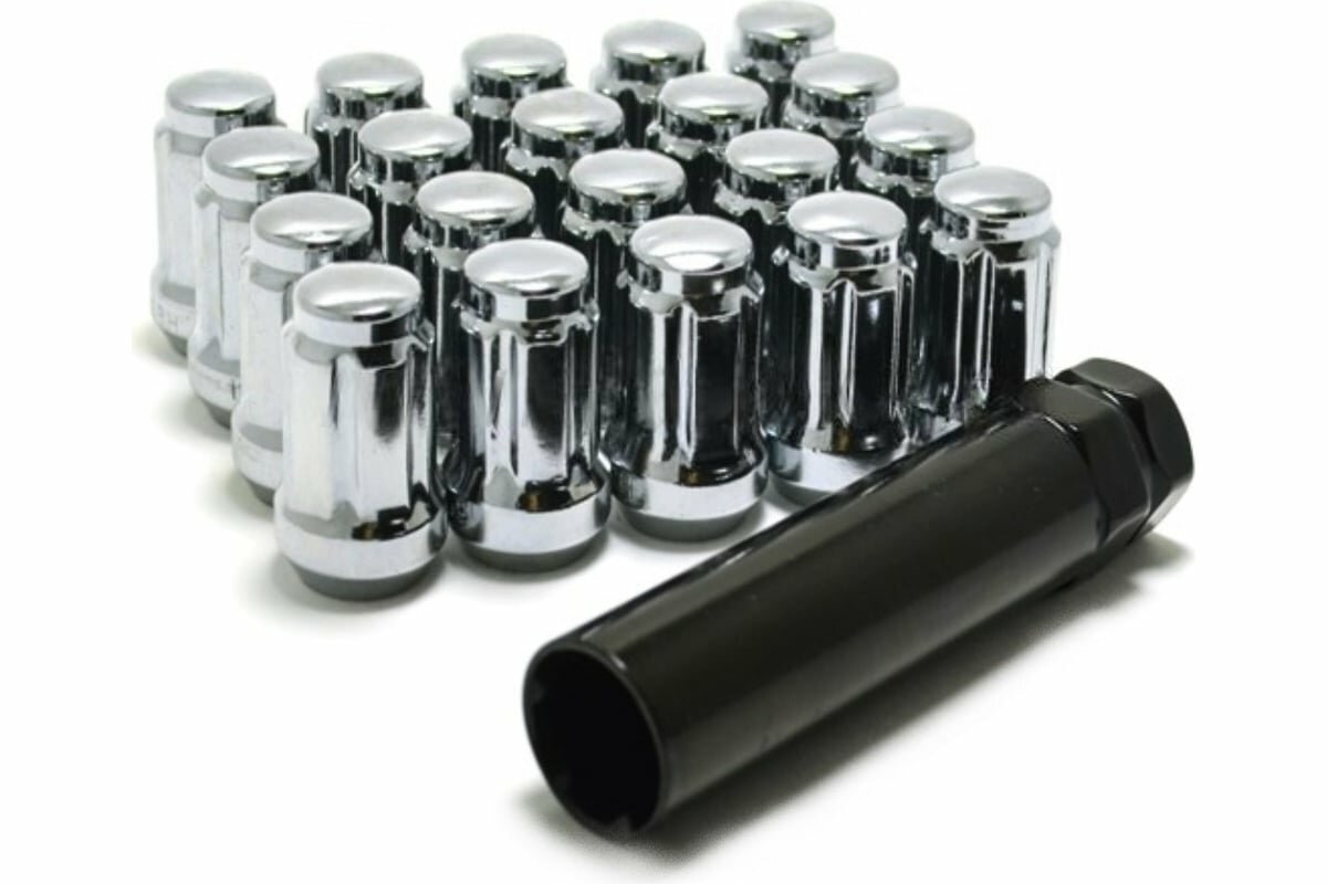 STARLEKS Комплект гаек М12x1.25 Хром 20шт, ключ 6-шлицевой KK911144SD/Cr