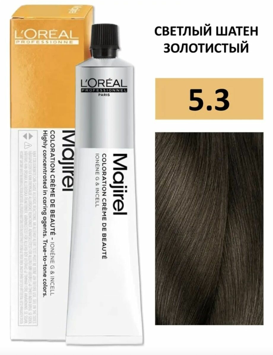 L'Oreal Professionnel Majirel Крем-краска 5/3 светлый шатен золотистый 50мл