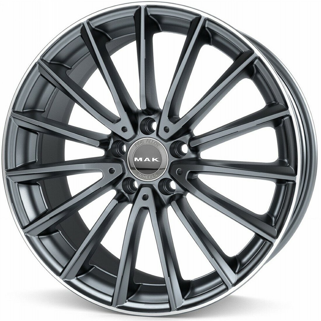Колесный диск MAK Komet 7,5x17 5x112 ET36 66,6 Gun Met-Mirror Face литой для автомобиля