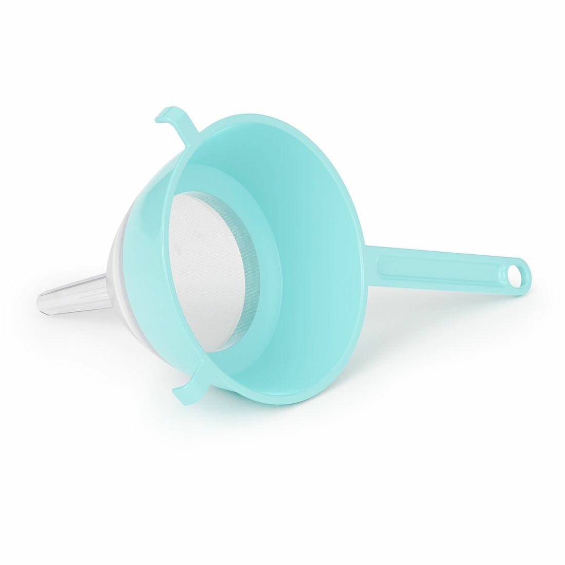 Сито (диам.130мм) (с воронкой) (голубой) пластик Альтернатива М8317