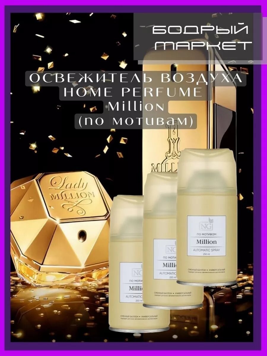Освежитель воздуха Home Perfume Million 250 мл 3 шт