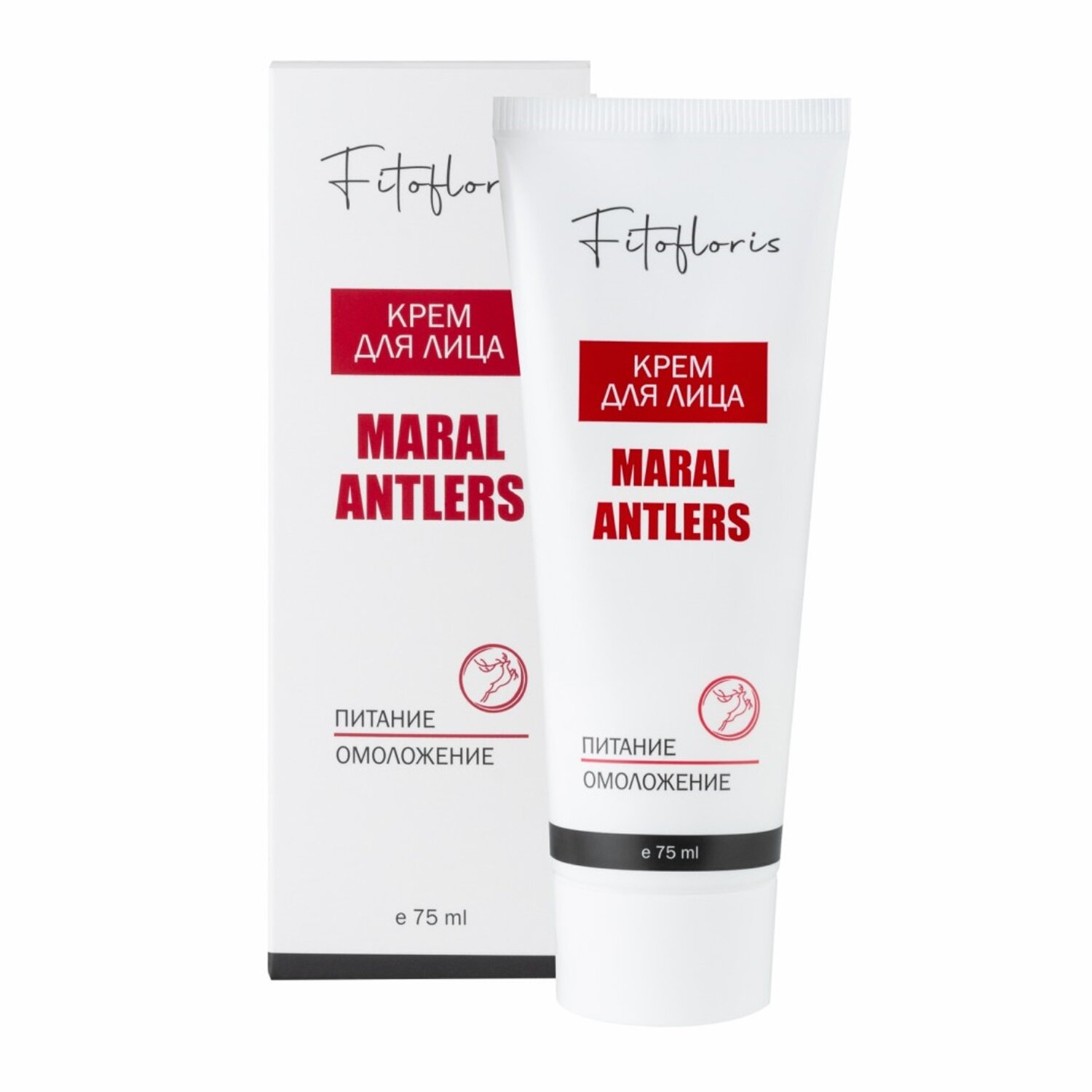 Крем для лица с пантами марала от бренда "Алфит Плюс", масса 75 грамм